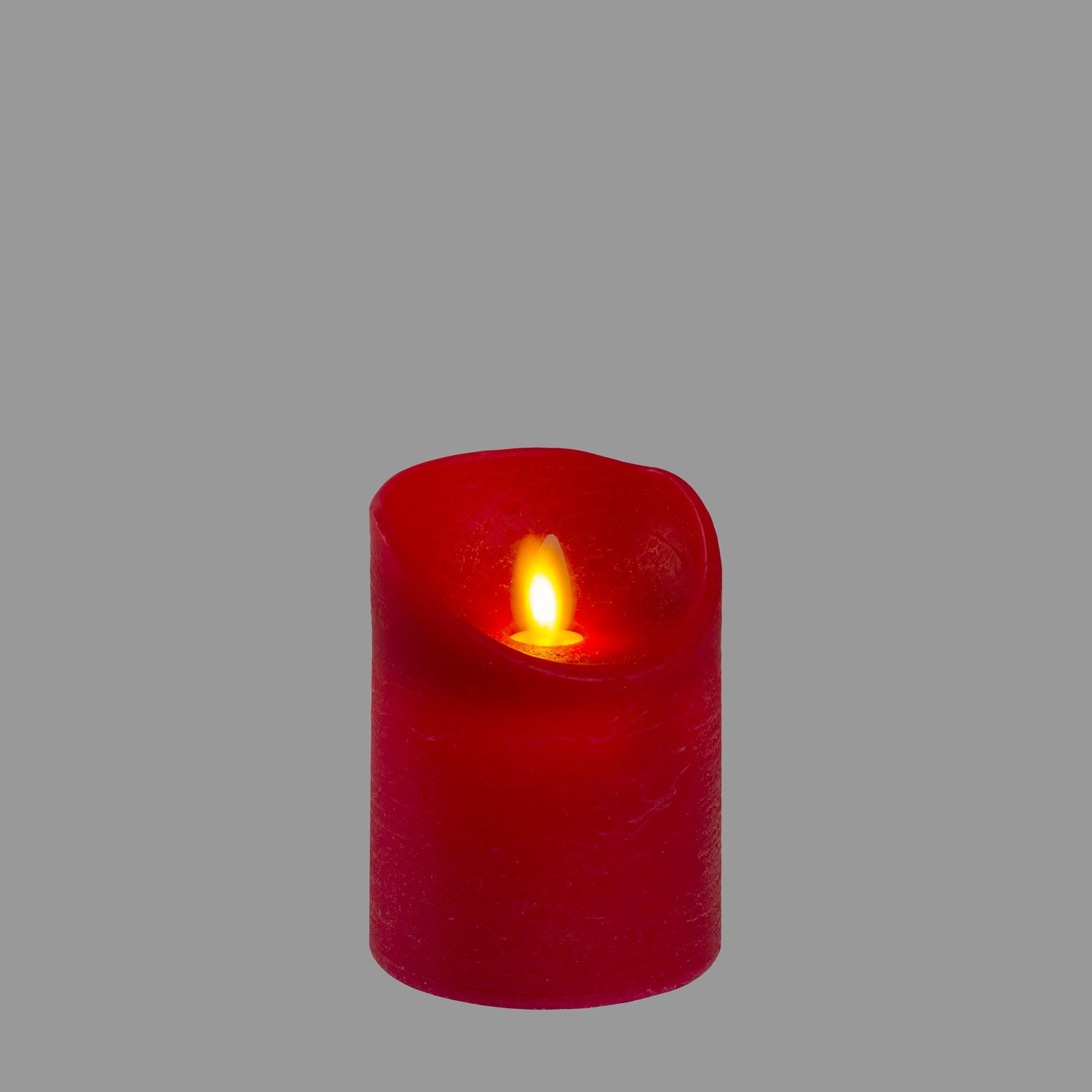 Candela rossa con effetto fiamma in movimento, led bianco caldo alta 10 ...