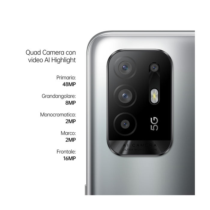 Oppo A94 5G Memoria 128GB, RAM 8GB, Fluid Black